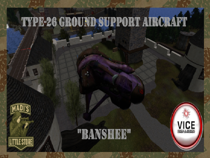 Second Life Marketplace - Type-26 Ground Support Aircraft "Banshee ...